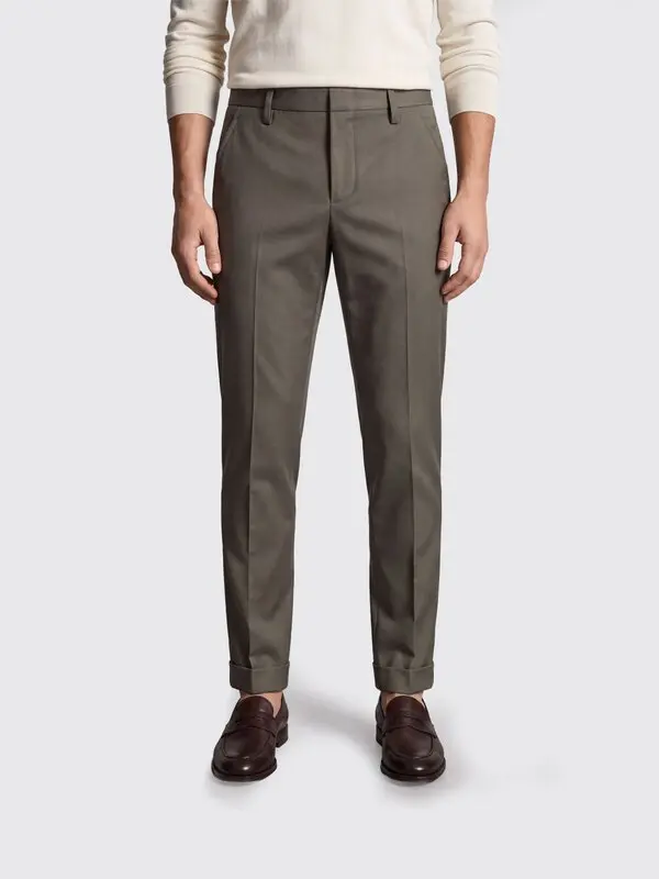 DONDUP Gaubert Slim Fit Sartorial Pants In Wool Blend - Mud