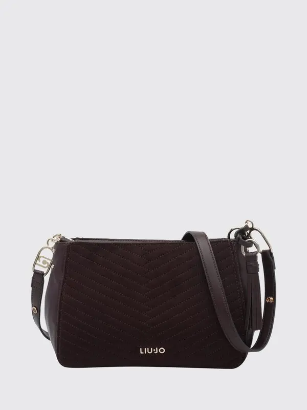 Liu Jo Suede-effect Faux Leather Crossbody Bag With Chevron Pattern - Red