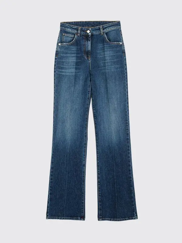 TWINSET High-waisted Straight Jeans In Stretch Cotton