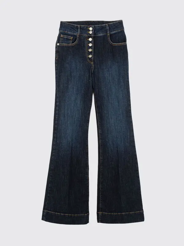 TWINSET High-waisted Flared Jeans In Stretch Cotton