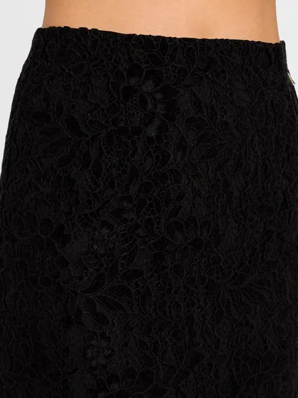 TWINSET High-waisted Lace Pencil Mini Skirt With Back Slit