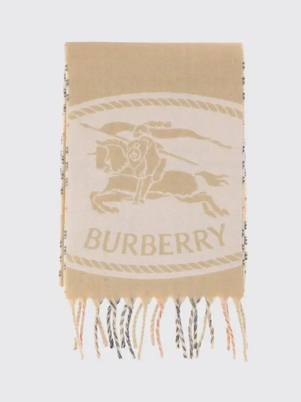 Burberry Reversible Vintage Check Cashmere Scarf With Fringed Edges - Beige