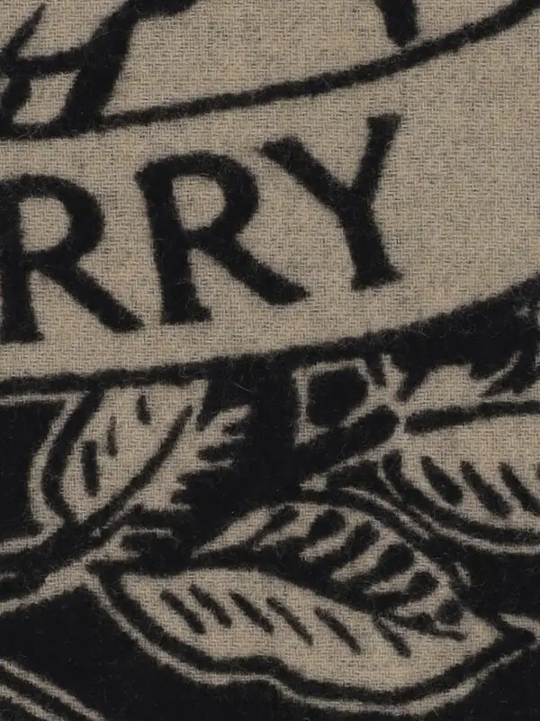 Burberry Vintage Check Scarf In Pure Cashmere With Fringed Edges - Sand
