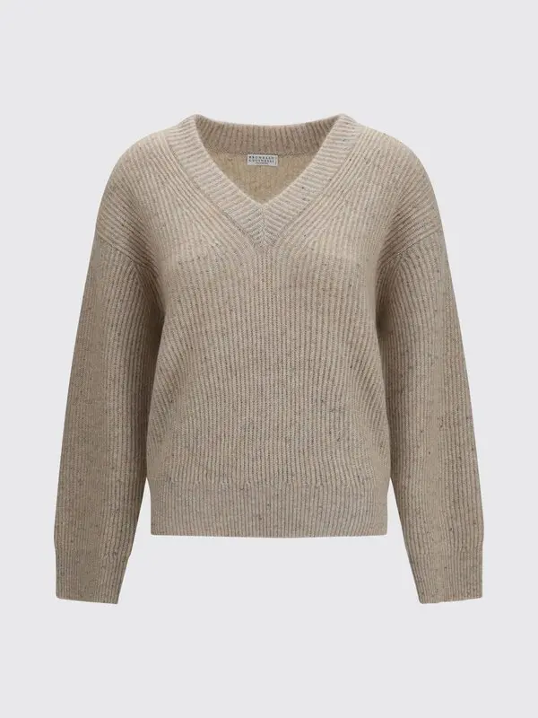 Brunello Cucinelli V-neck Cashmere Blend Sweater