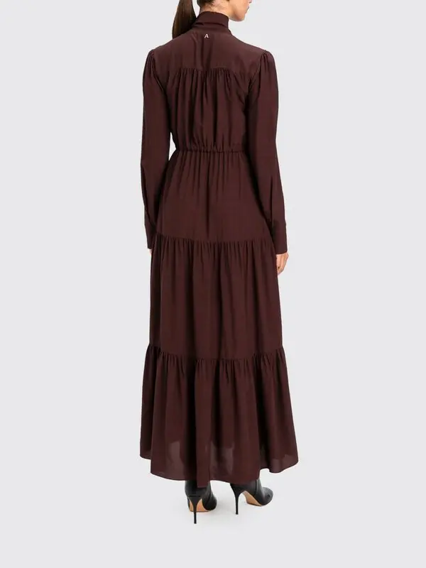 TWINSET A-line Long Dress In Viscose With Scarf Neck