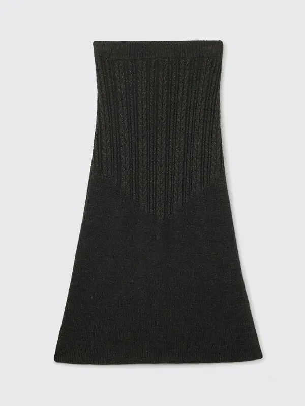 TWINSET Wool-blend Knit Midi Pencil Skirt With Side Slit