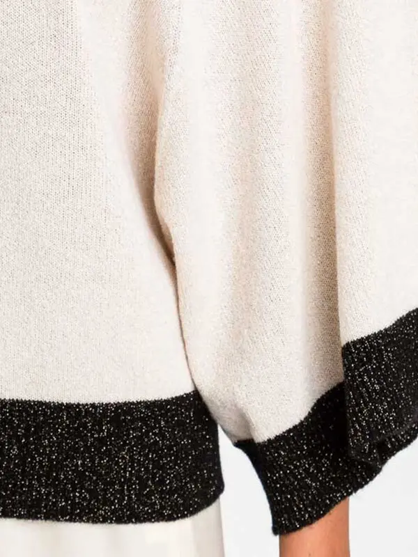TWINSET Relaxed Fit Sweater In Wool And Cashmere Blend With Dropped Shoulders