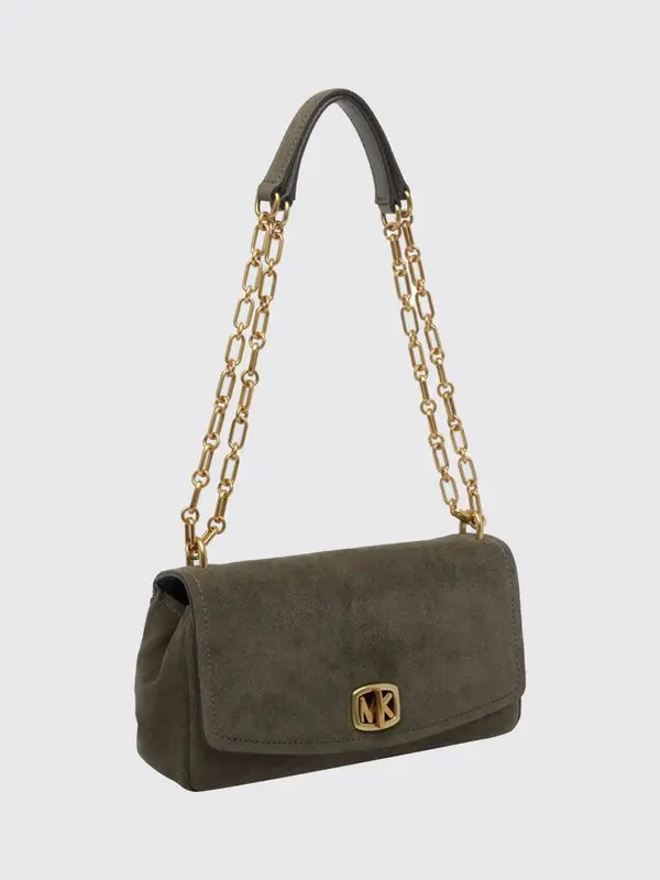 Michael Kors Bryant Suede Shoulder Bag With Chain Handle