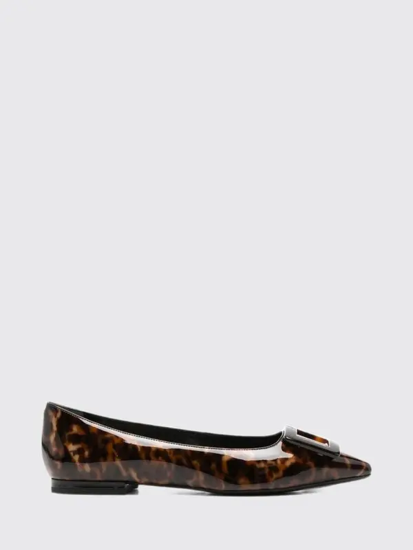 ROGER VIVIER Gommettine Ballerina Flats In Patent Leather With Tortoiseshell Pattern