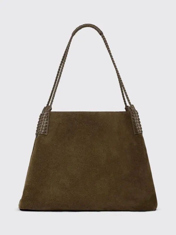 Etro Libra Large Suede Tote Bag With Braided Handles - Brown