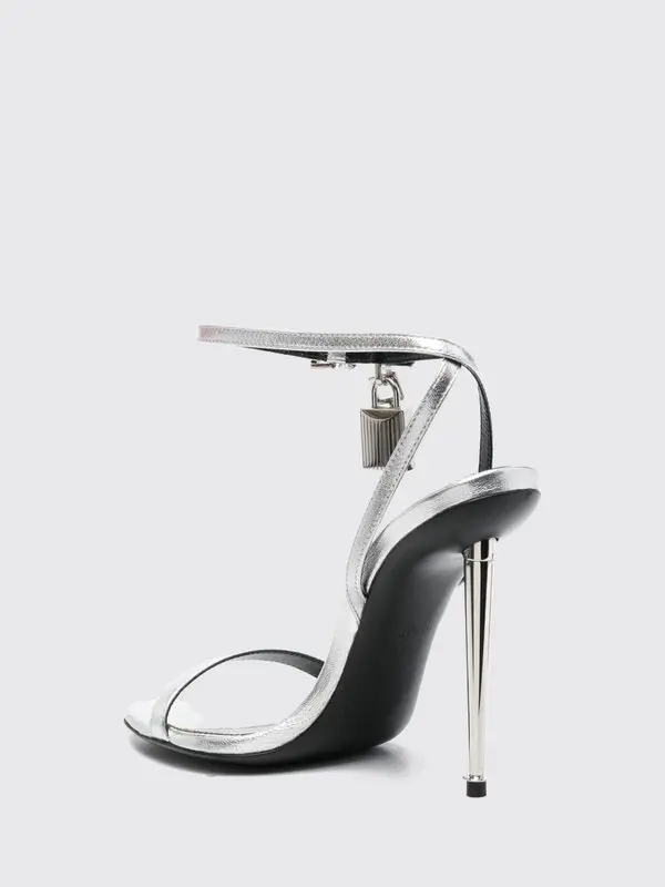 TOM FORD Padlock High-heel Laminated Nappa Sandals