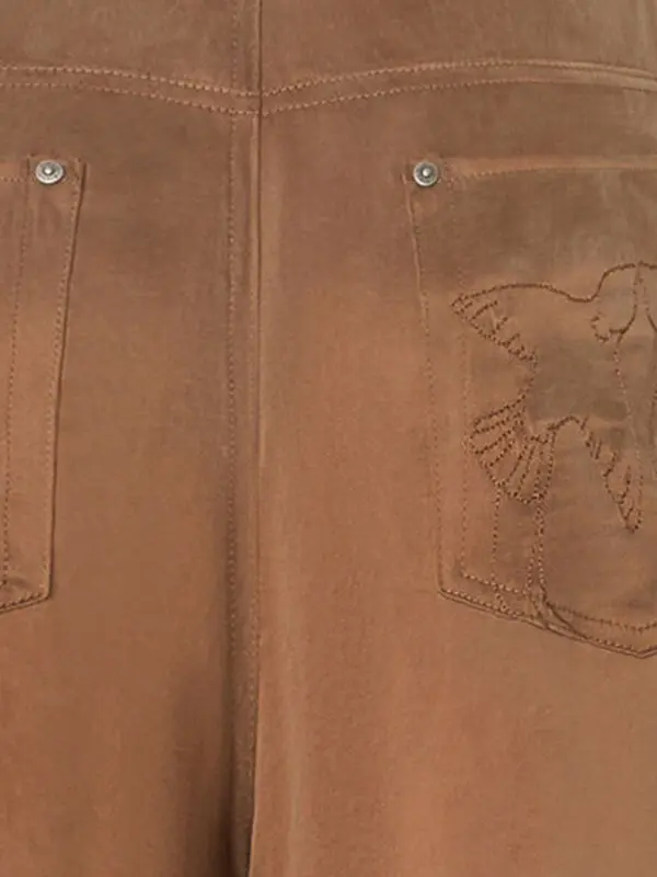 Pinko Porta Viscose Blend Flared Pants With Love Birds Logo