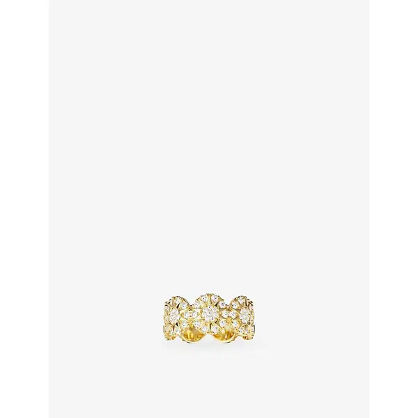 APM MONACO Soleil 18ct Gold-plated Metal Alloy And Zirconia Ring - Yellow