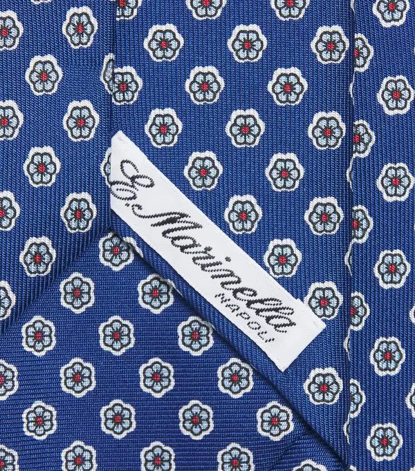 E. MARINELLA Silk Floral Tie