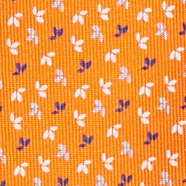 E. MARINELLA Silk Leaf Print Tie