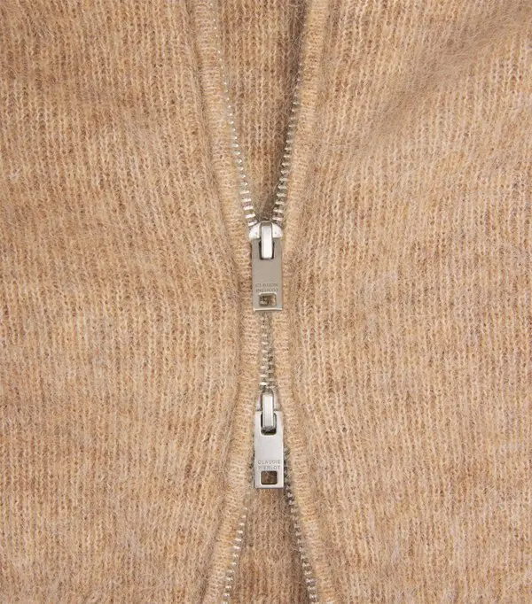 Claudie Pierlot Funnel-neck Zip Cardigan
