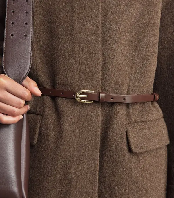 Maje Wool-blend Faux Fur-collar Coat