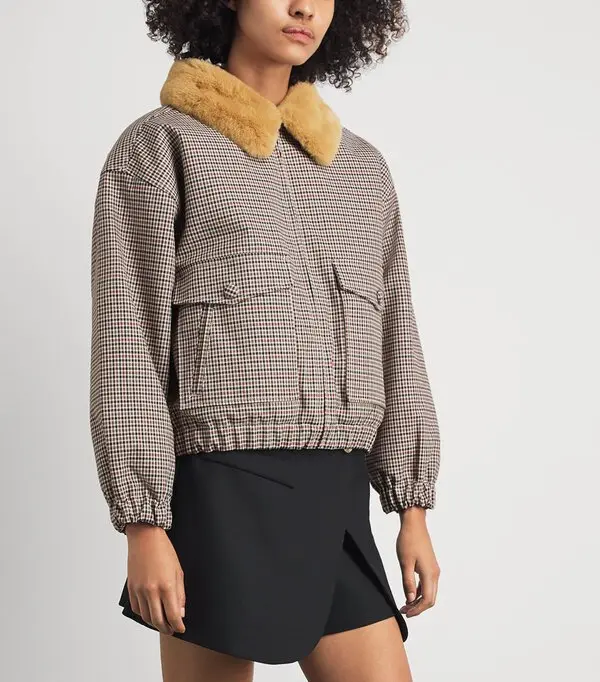 Sandro Faux-fur-lined Bomber Jacket