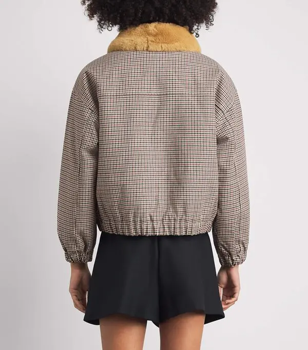 Sandro Faux-fur-lined Bomber Jacket