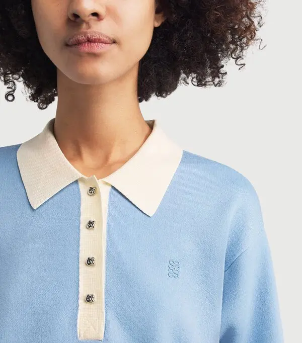 Sandro Button-up Polo Sweater
