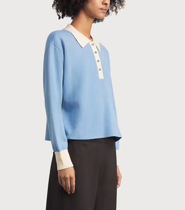 Sandro Button-up Polo Sweater