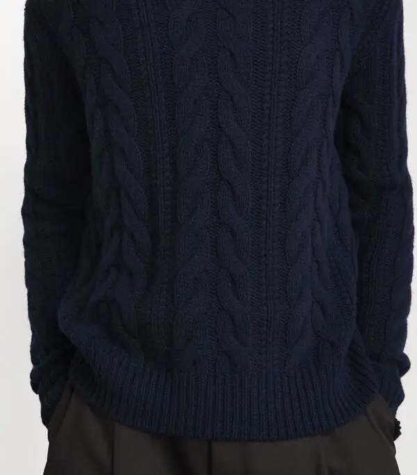 Ralph Lauren Purple Label Cashmere Cable-knit Sweater