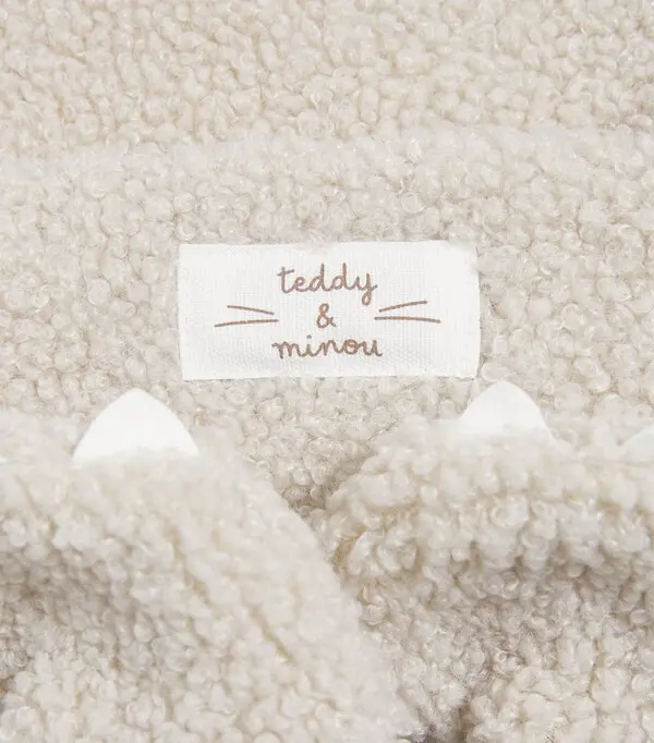 TEDDY & MINOU Faux Shearling Hat And Slippers Set