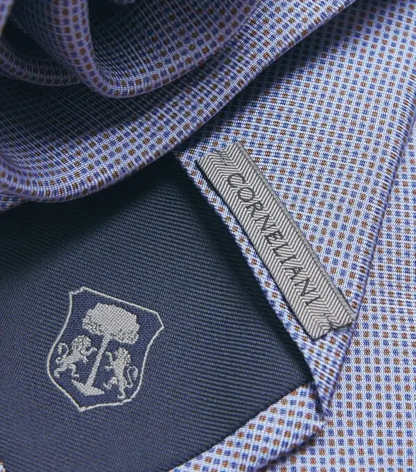 Corneliani Silk Patterned Tie - Navy