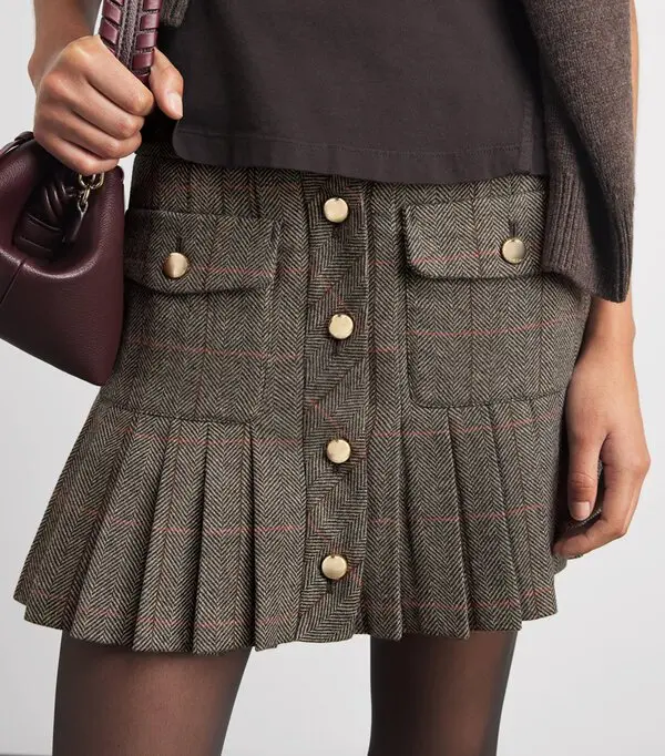 Maje Wool-blend Mini Skirt