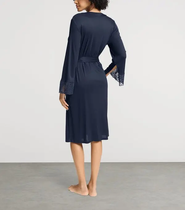 Hanro Modal Lace-trim Robe