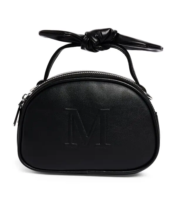 Monnalisa Faux Leather Cross-body Bag - Black