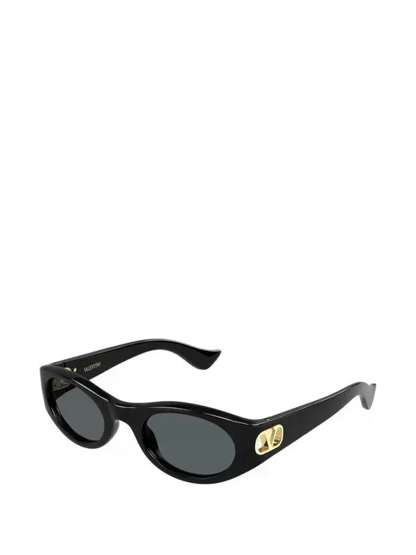 Valentino Garavani Vlogo Round-frame Sunglasses - Black