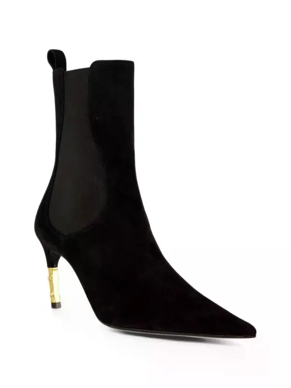 Gucci Castello Bamboo-heel Ankle Boots
