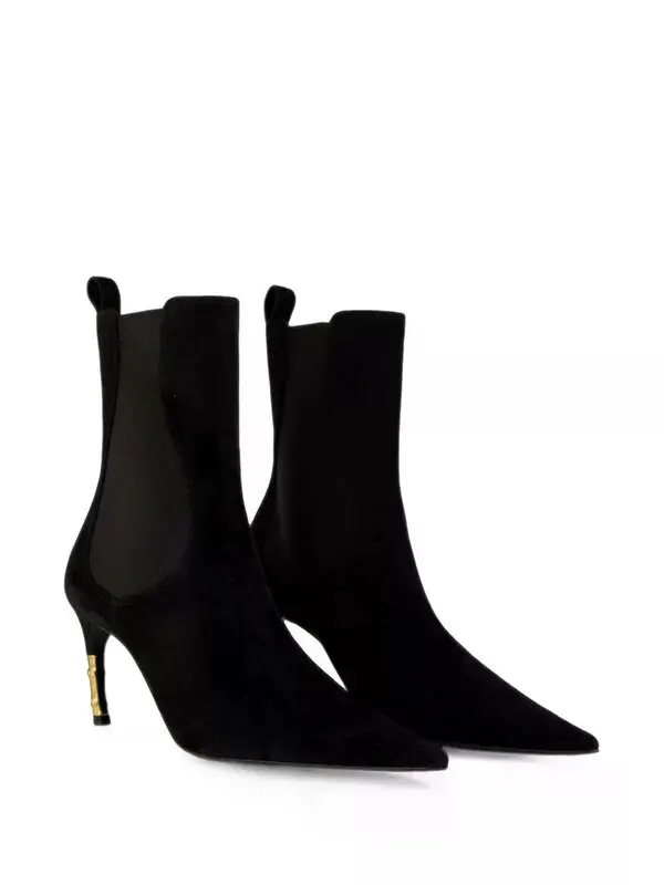 Gucci Castello Bamboo-heel Ankle Boots
