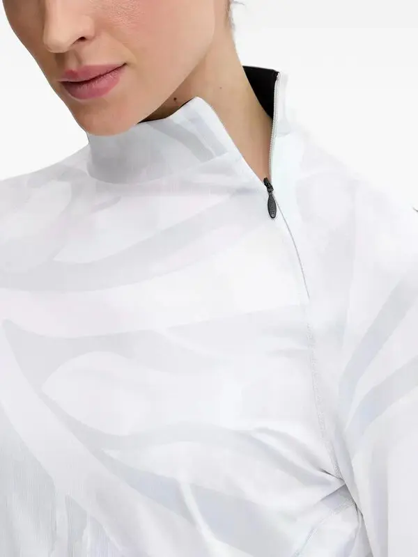 SPORTALM Edinburgh Abstract-print Quarter-zip Top