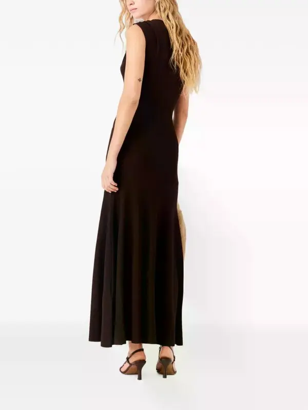 Maje Heart-buckle Flared Knitted Dress