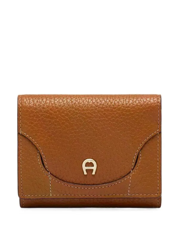 AIGNER Hazel Logo-plaque Pebbled Wallet