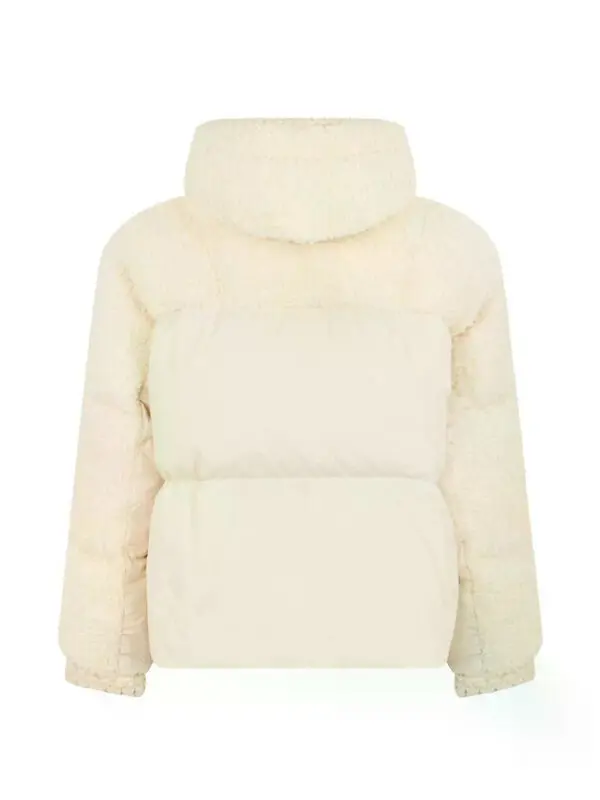 Moncler Cristallin Logo-patch Down Jacket - Neutrals