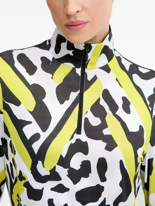 SPORTALM Animal-print Zip-up Top