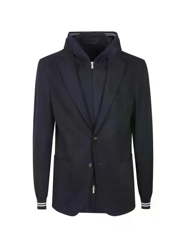 Eleventy Hooded Layered Blazer
