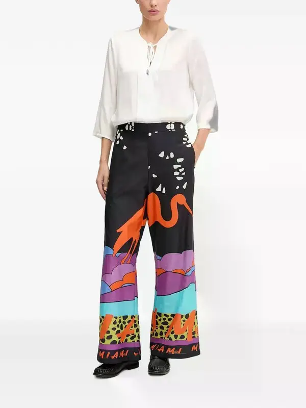 SPORTALM Graphic-print Wide-leg Trousers