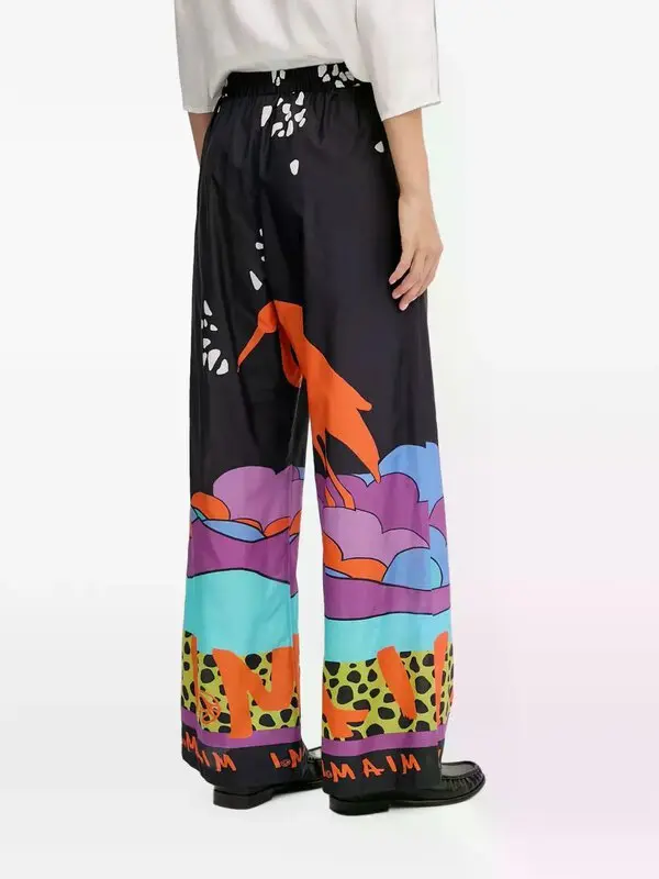 SPORTALM Graphic-print Wide-leg Trousers