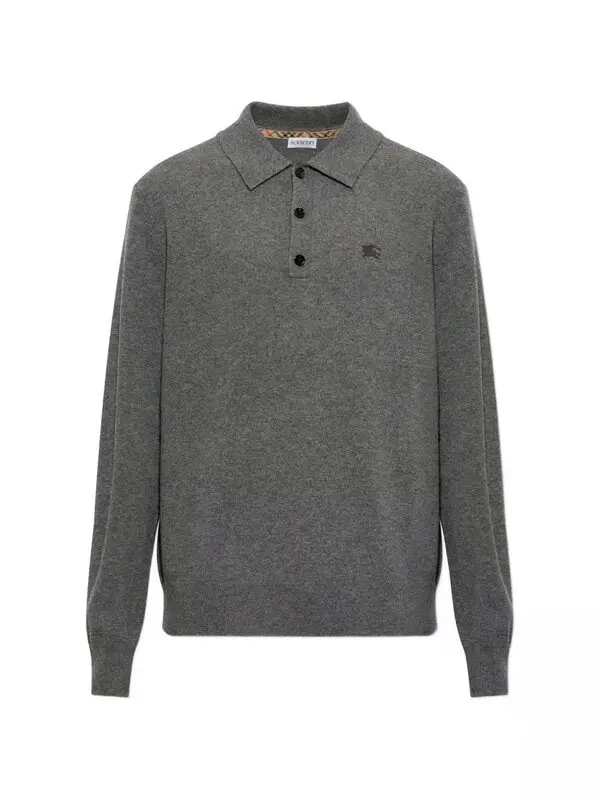 Burberry Long-sleeve Cashmere Blend Polo Shirt