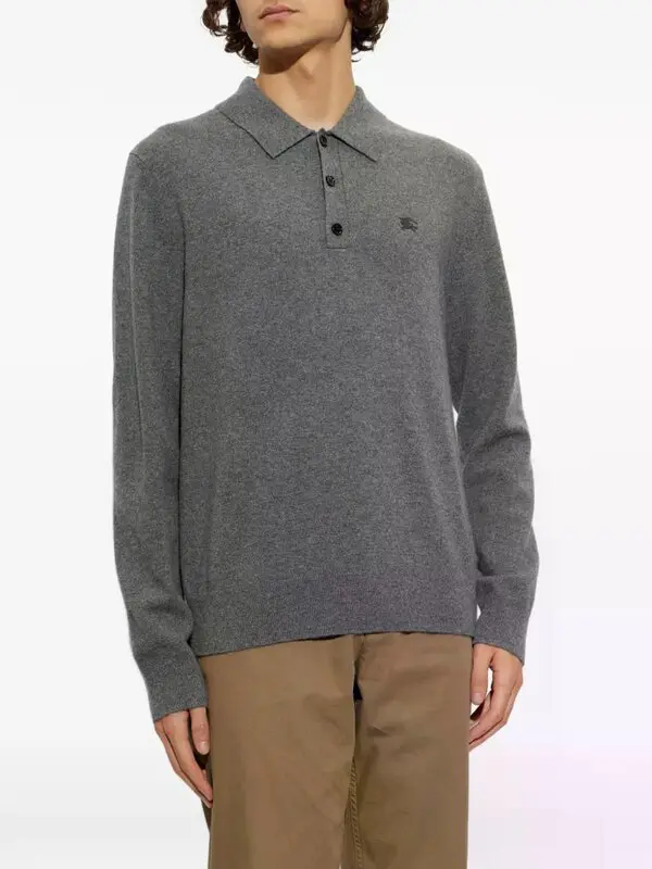 Burberry Long-sleeve Cashmere Blend Polo Shirt
