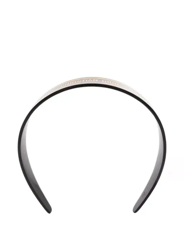 Dior 2010s Logo-print Headband - Black