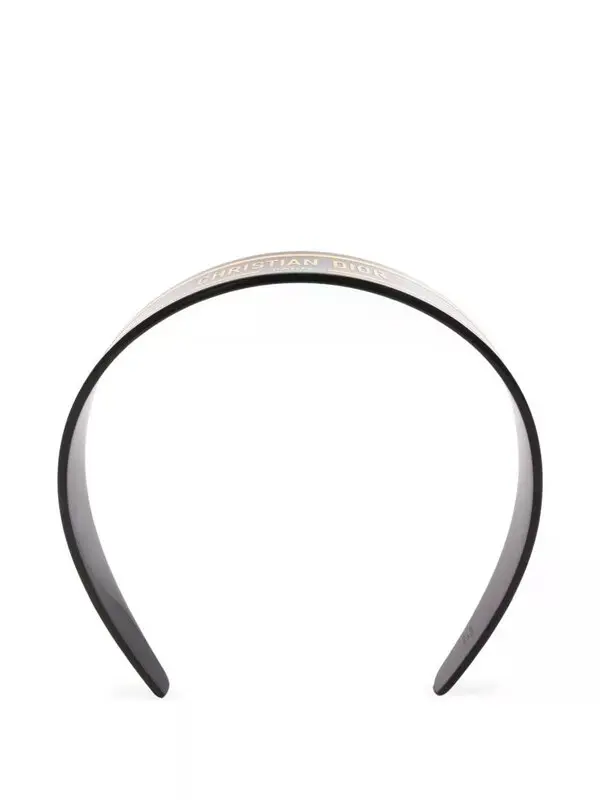 Dior 2010s Logo-print Headband - Black