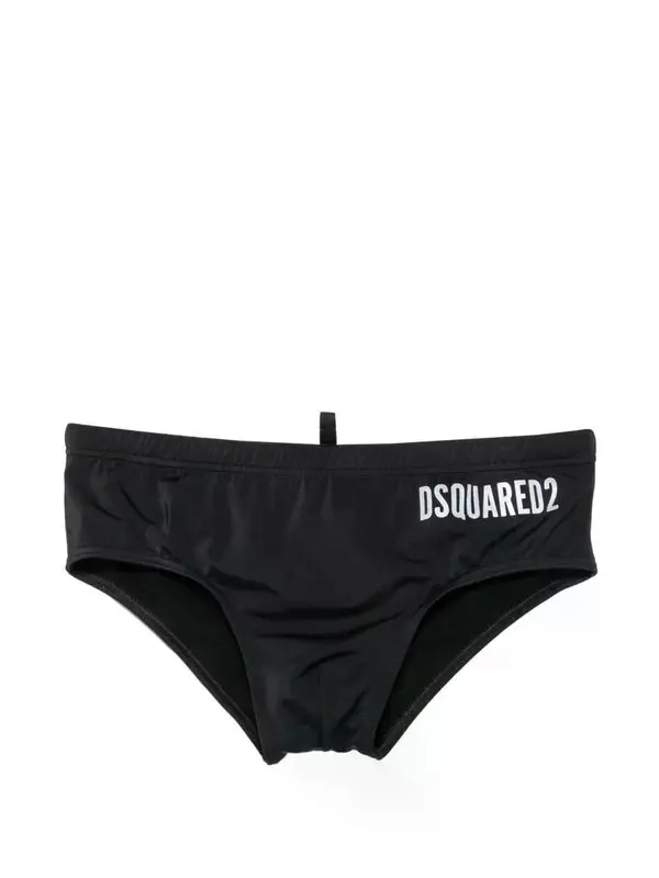 Dsquared2 Icon Logo-print Swim Trunks - Black