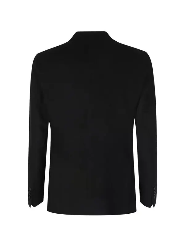Tagliatore Logo-pin Single-breasted Wool Blazer
