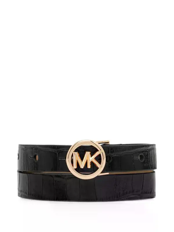 Michael Kors Logo Buckle Belt - Black