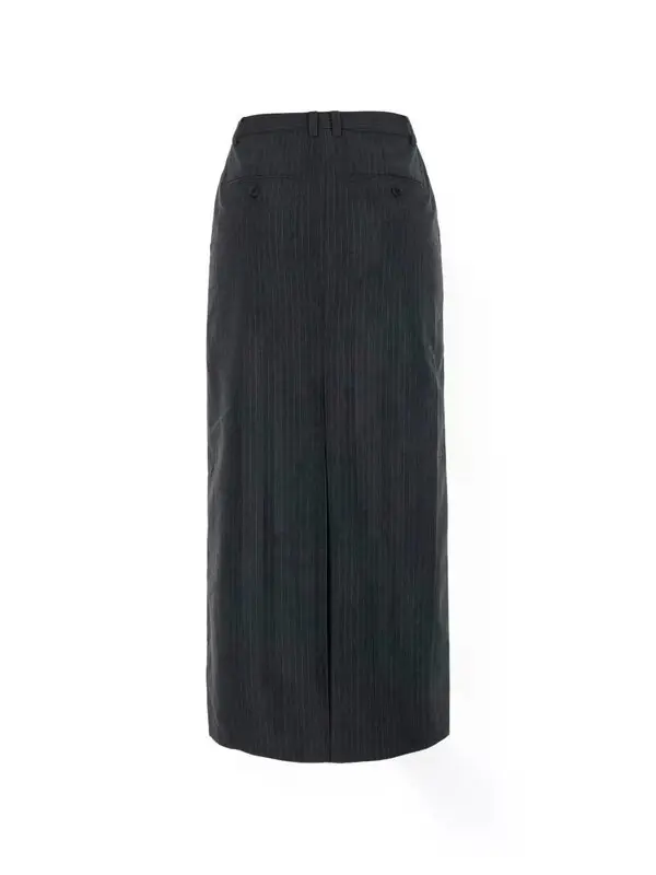 DUNST Pinstripe-pattern Slit Maxi Skirt
